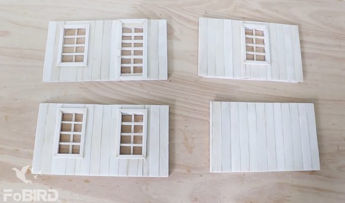 How to make a Popsicle Stick House with Free template