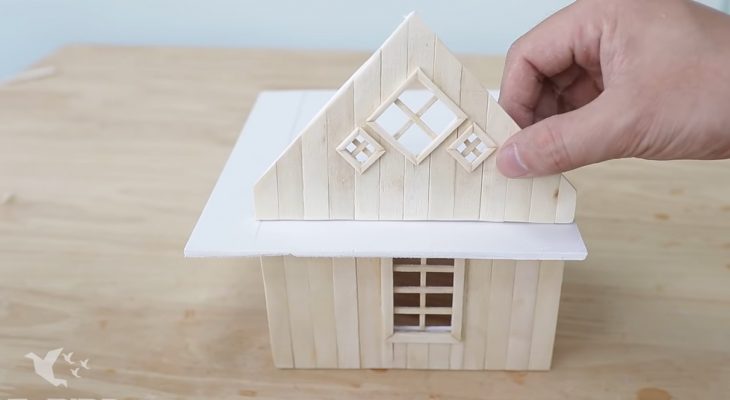 How to make a Popsicle Stick House with Free template