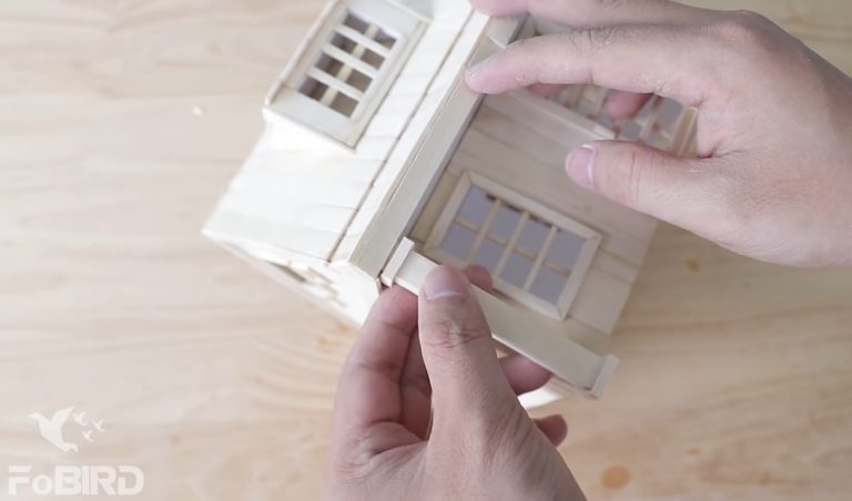 How to make a Popsicle Stick House with Free template