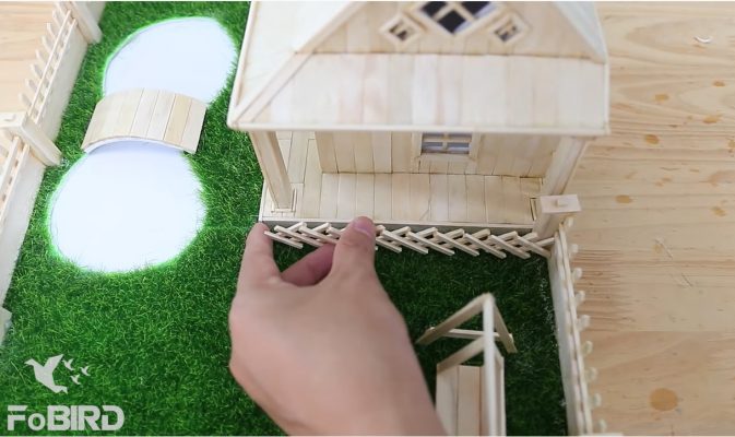How to make a Popsicle Stick House with Free template