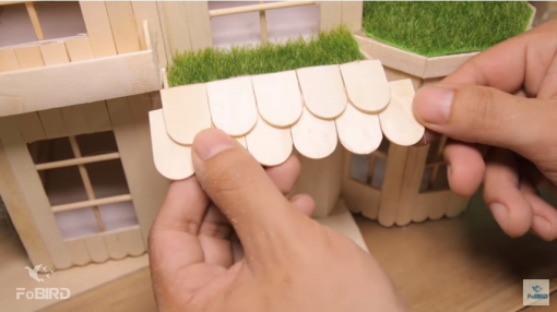 How to make a Popsicle Stick House with Free template