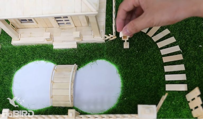 How to make a Popsicle Stick House with Free template