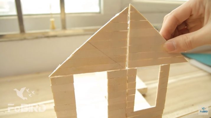 Building Popsicle Stick Mansion with a Lake and Garden - Fobird