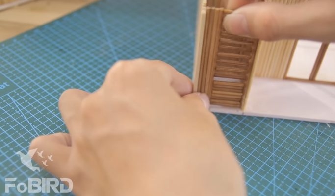 How to make a Wooden Stick House with LED light