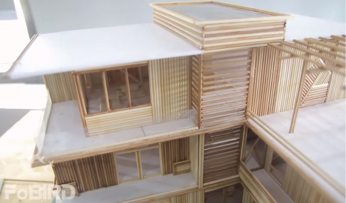 How to make a Wooden Stick House with LED light