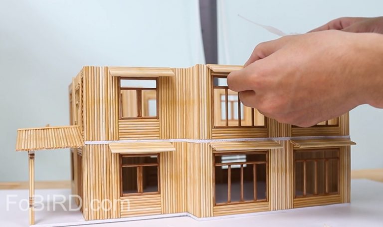 How to make a wooden stick house easily for beginners