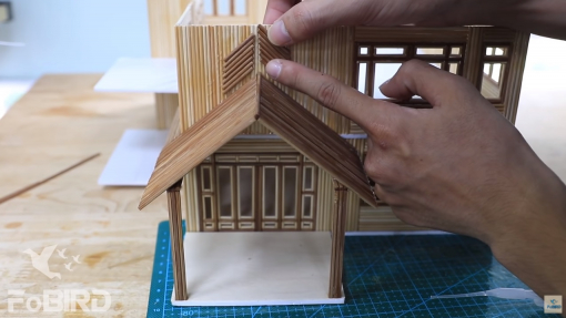 DIY Miniature Modern Mansion house with funitures