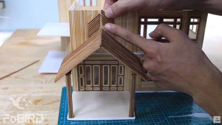 DIY Miniature Modern Mansion house with funitures