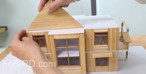 How to make a wooden stick house easily for beginners
