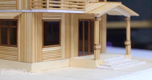 How to make a wooden stick house easily for beginners