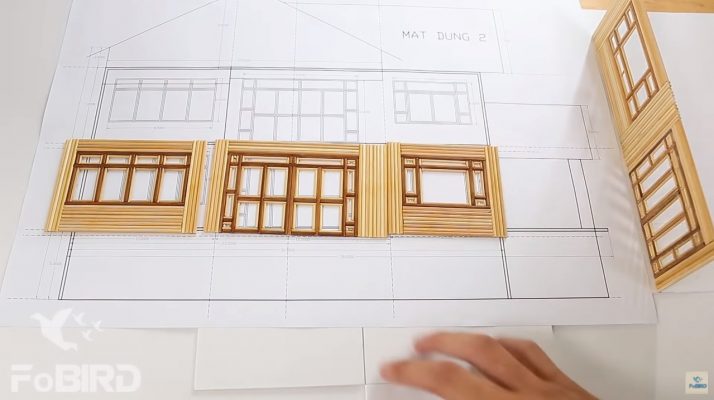 DIY Miniature Modern Mansion house with funitures