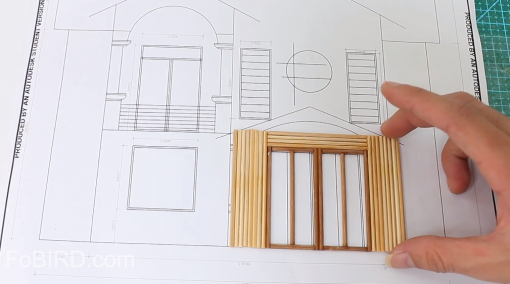 How to make a wooden stick house easily for beginners