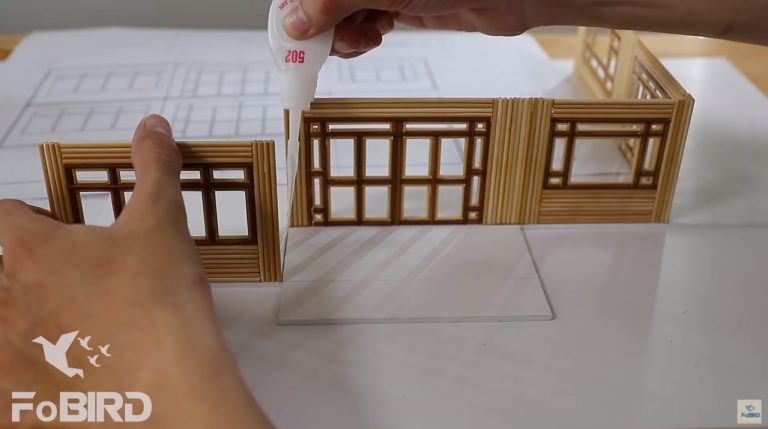 DIY Miniature Modern Mansion house with funitures