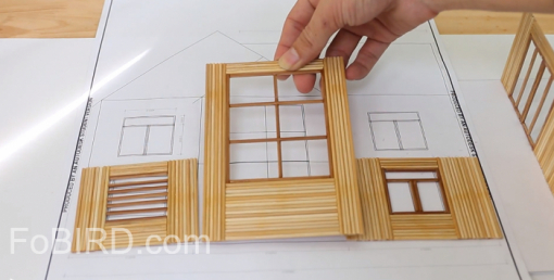 How to make a wooden stick house easily for beginners