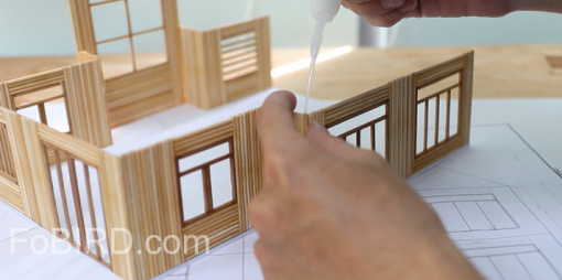 How to make a wooden stick house easily for beginners