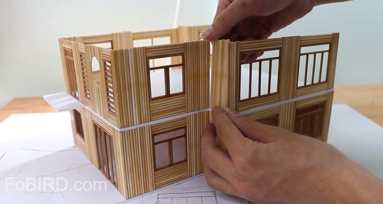 How to make a wooden stick house easily for beginners