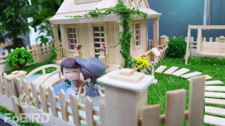 How to make a Popsicle Stick House with Free template