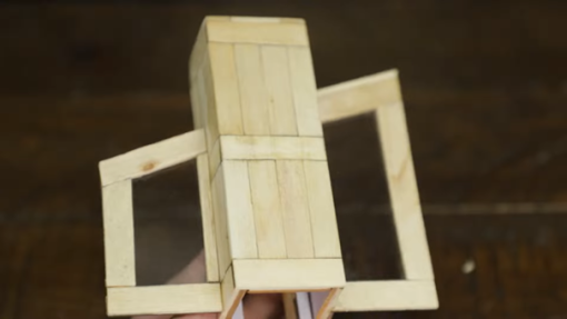 Build a Popsicle Stick House with Secret Roof | Free PDF Plan
