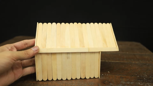 Build a Popsicle Stick House with Secret Roof | Free PDF Plan
